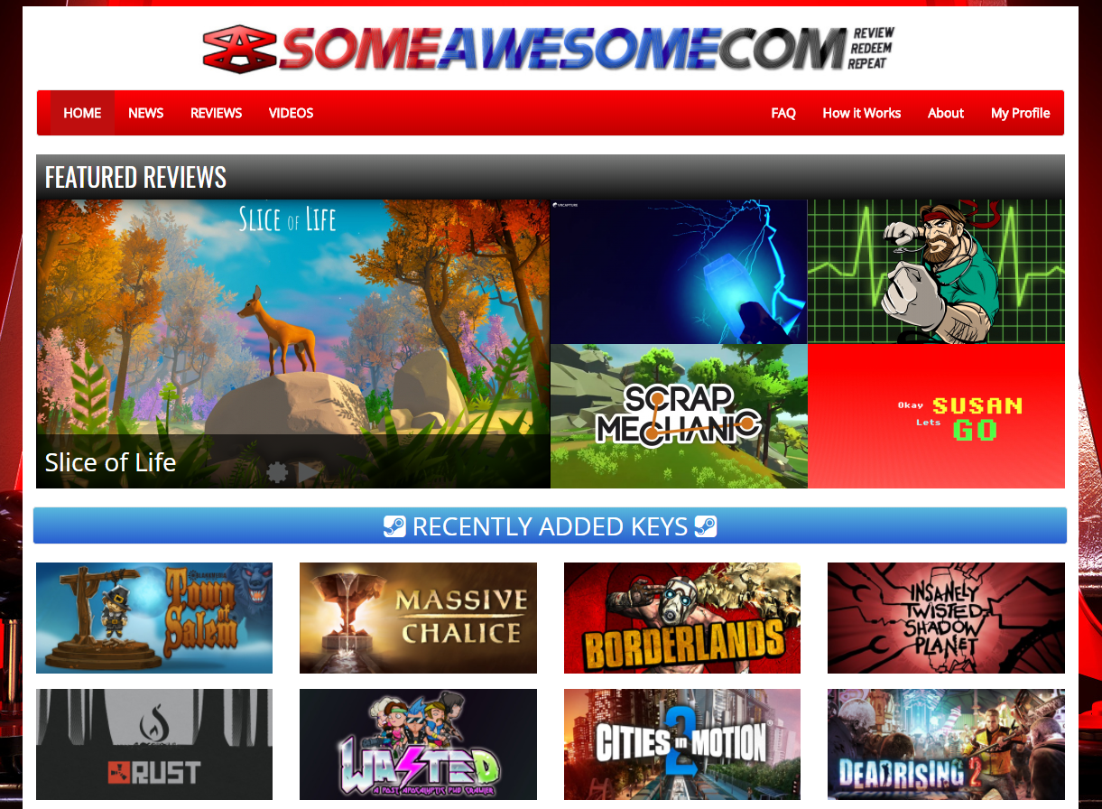 SomeAwesome | Write Reviews → Get Games